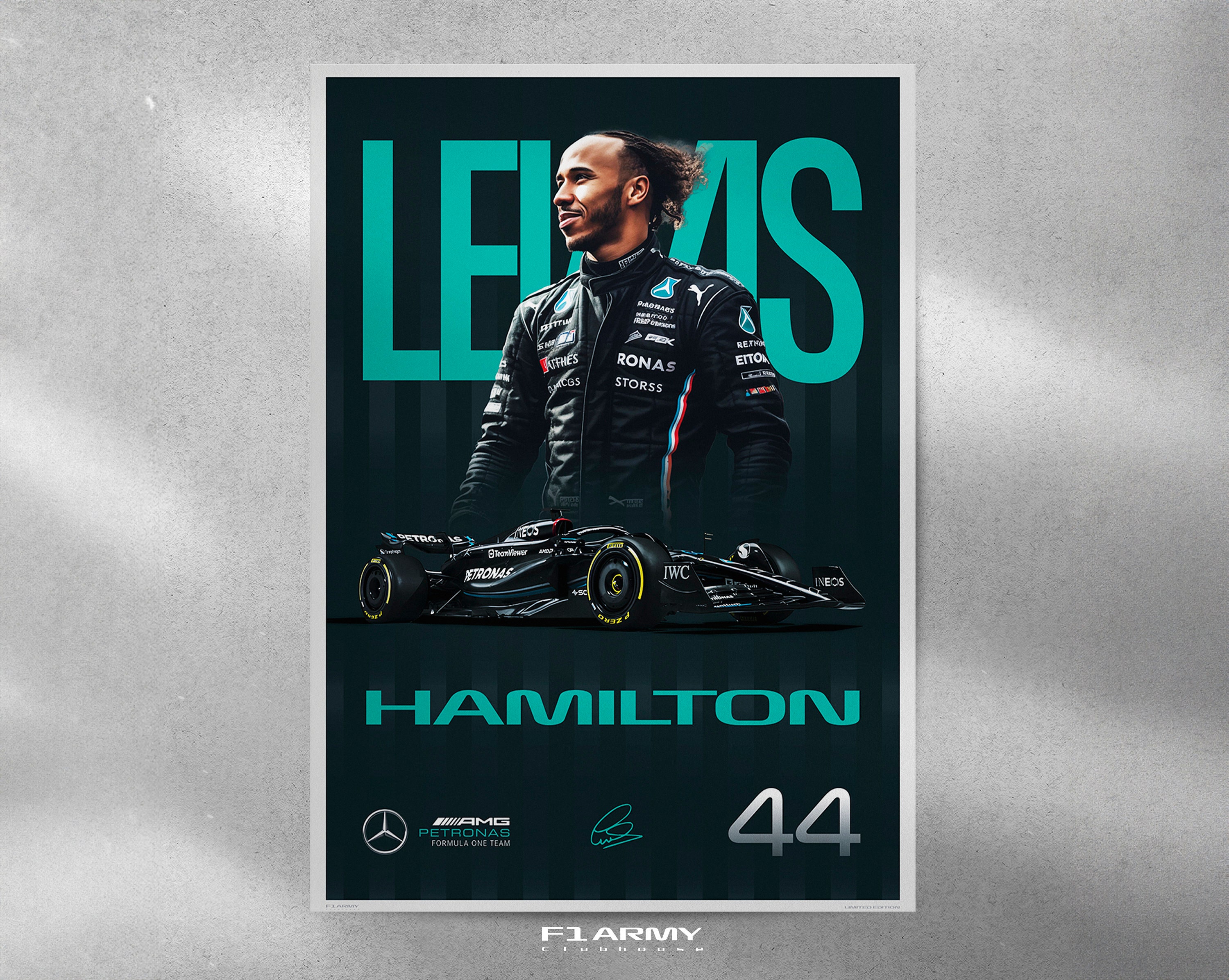 Lewis Hamilton Poster 2024, Mercedes AMG, Formula 1 Poster, F1 Print ...