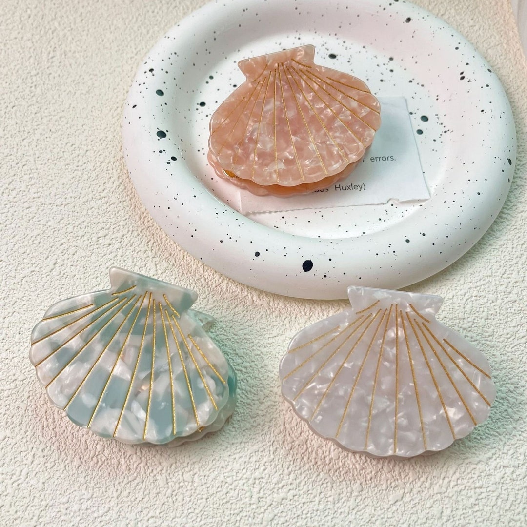 Shell Hair Claw Acetate Hair Claw Clip Adorable Hair Claw - Etsy