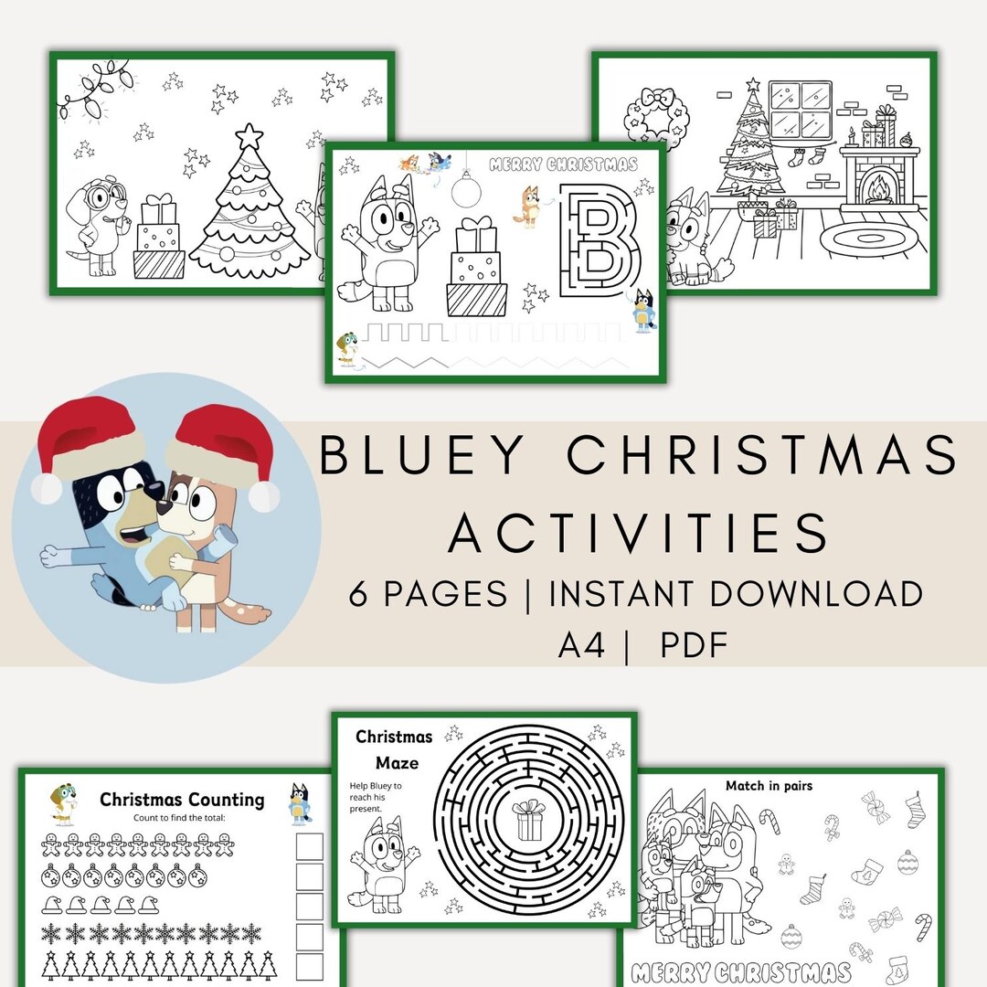 Printable BLUEY Coloring Page for Kids, Toddlers, Worksheet, Activity ...