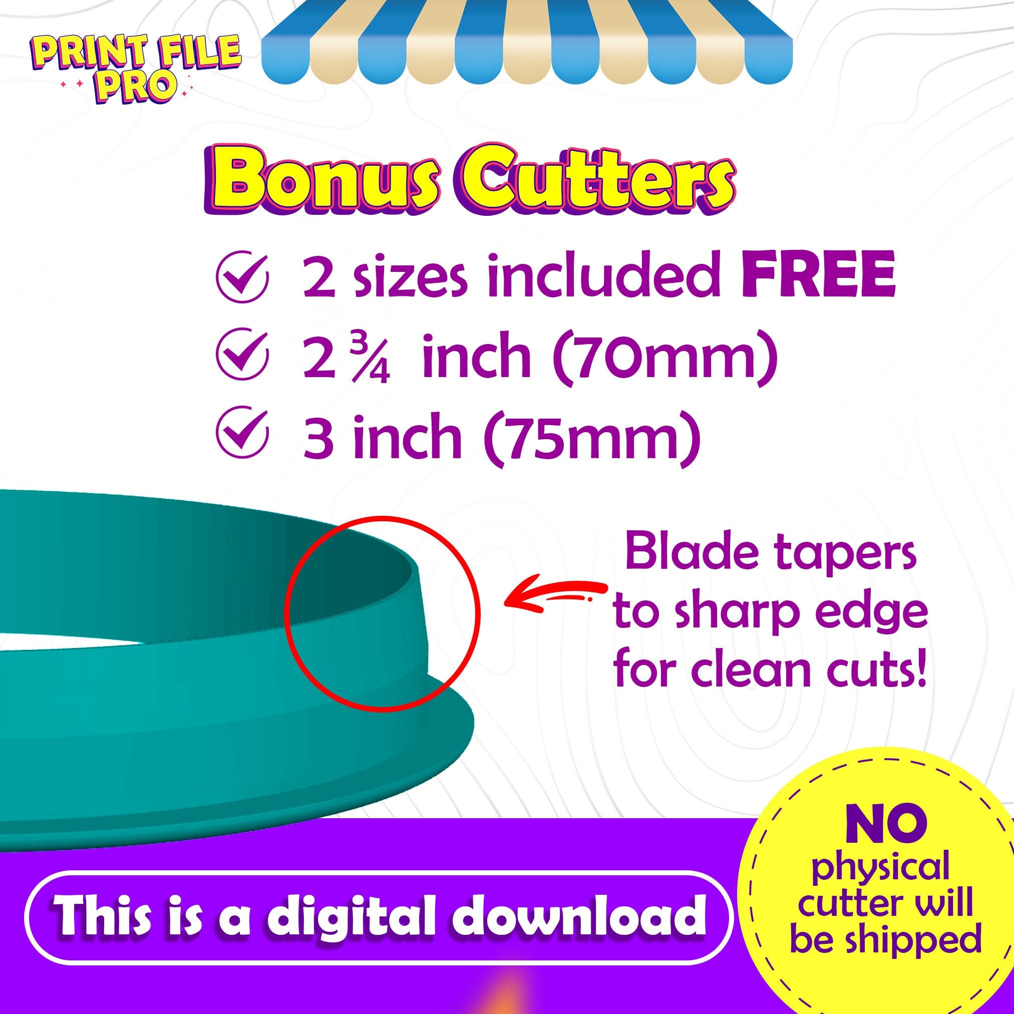 Digital STL FILE for a Hip Hip Hooray Cookie Stamp - Instant Download ...