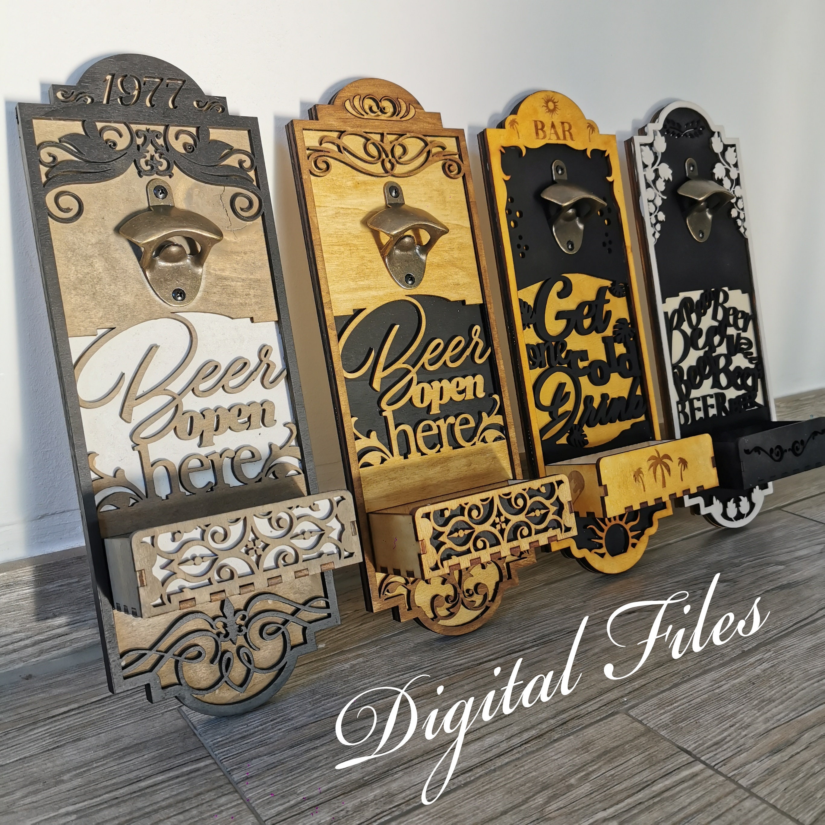 Bottle Opener 4 Designs Digital SVG DXF File Download - Etsy