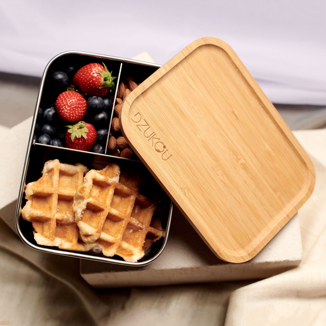 Lunch Box Bamboo Lid Stainless Steel Vacuum 1200 Ml - Etsy