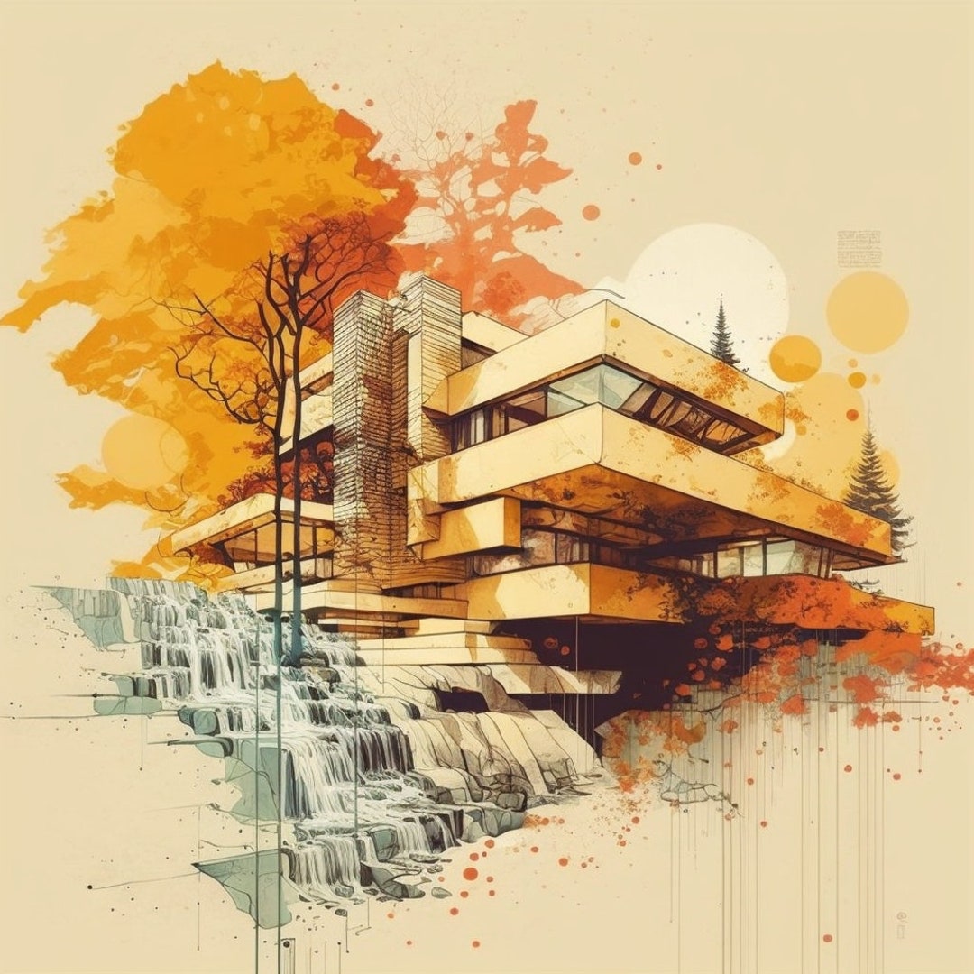 Falling Water Printable Art, Digital Wall Art - Etsy