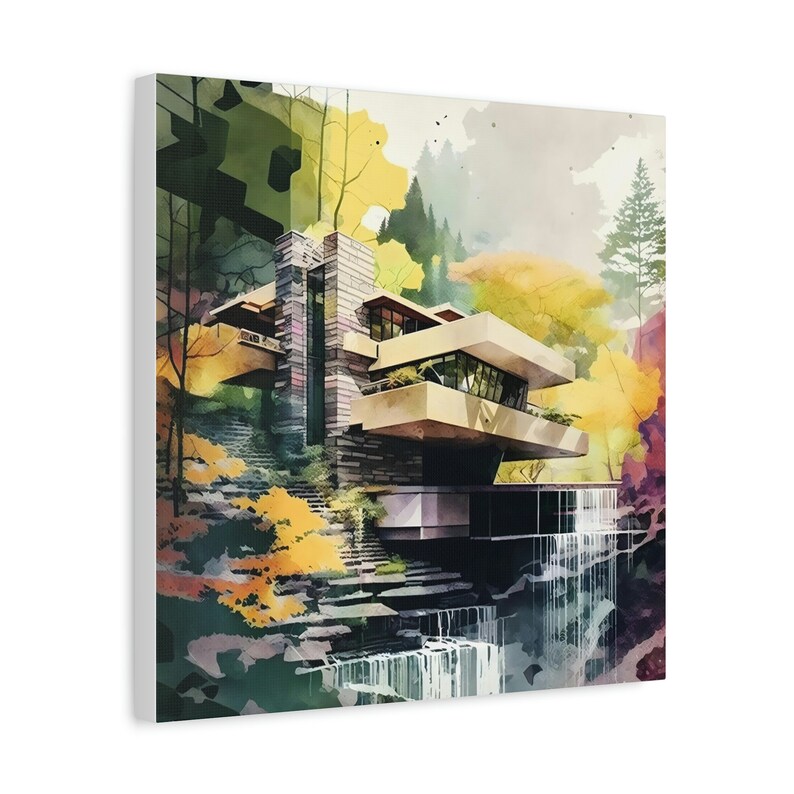Falling Water Printed on Canvas,ready to Hang - Etsy