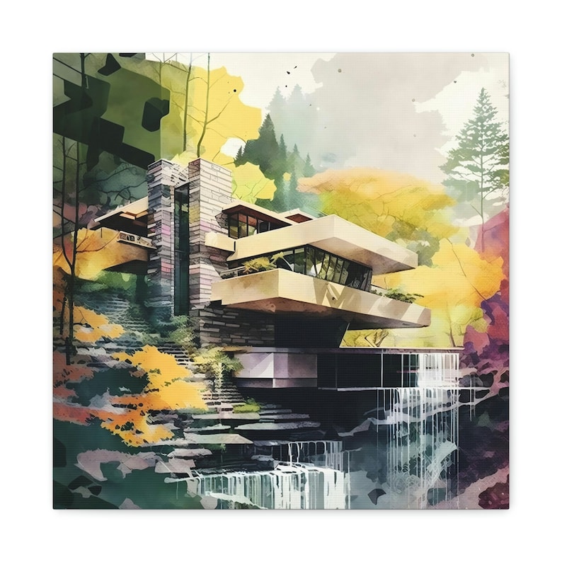 Falling Water Printed on Canvas,ready to Hang - Etsy