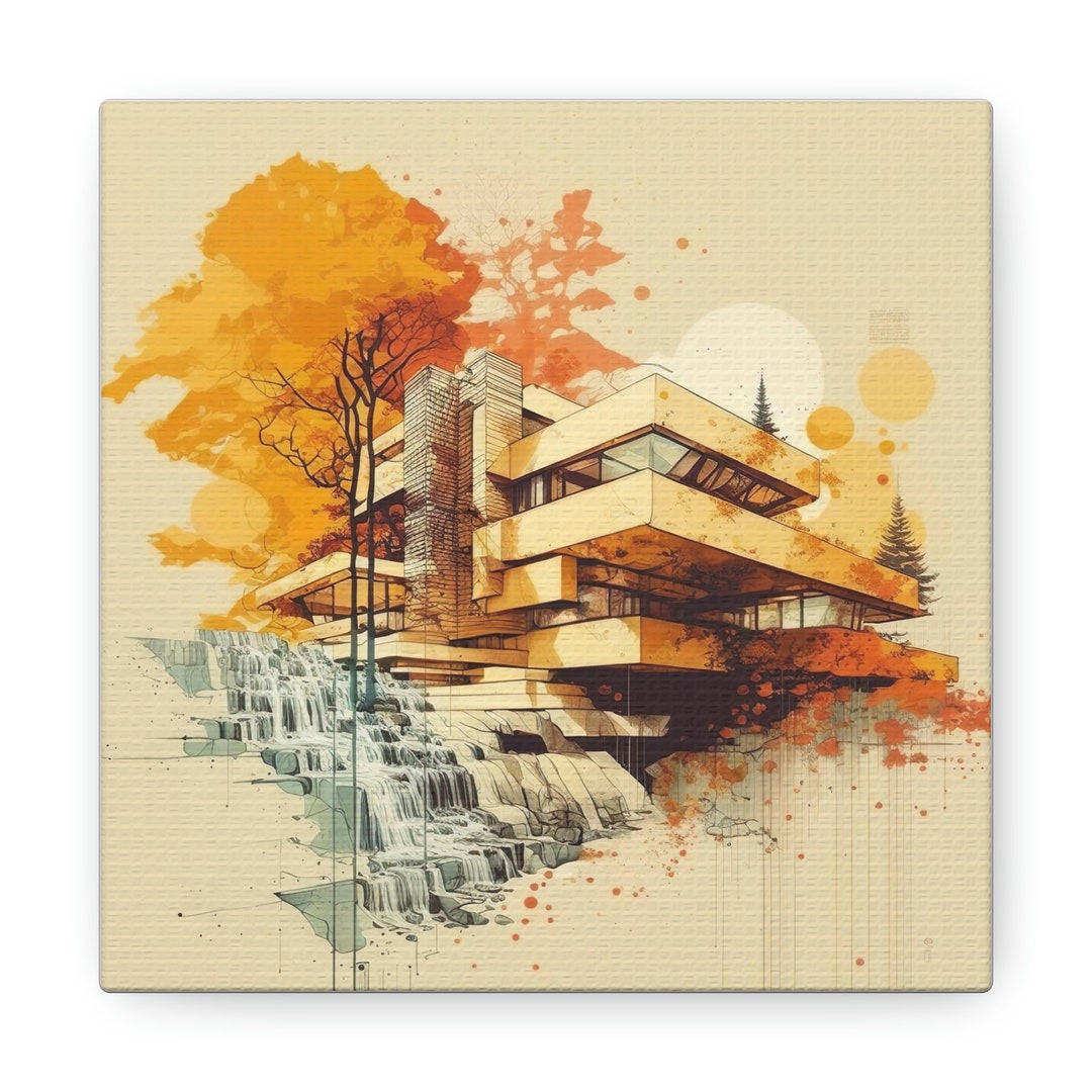Falling Water Art on Canvas, Canvas Print - Etsy