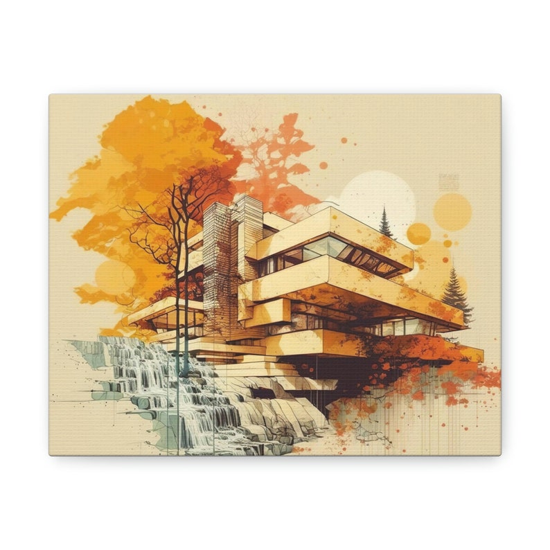 Falling Water Art on Canvas, Canvas Print - Etsy
