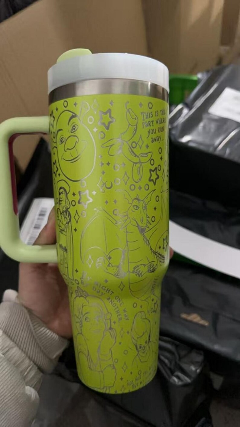 Shrek Tumbler 40oz, Shrek Fiona Tumbler 40oz, Cartoon Characters ...
