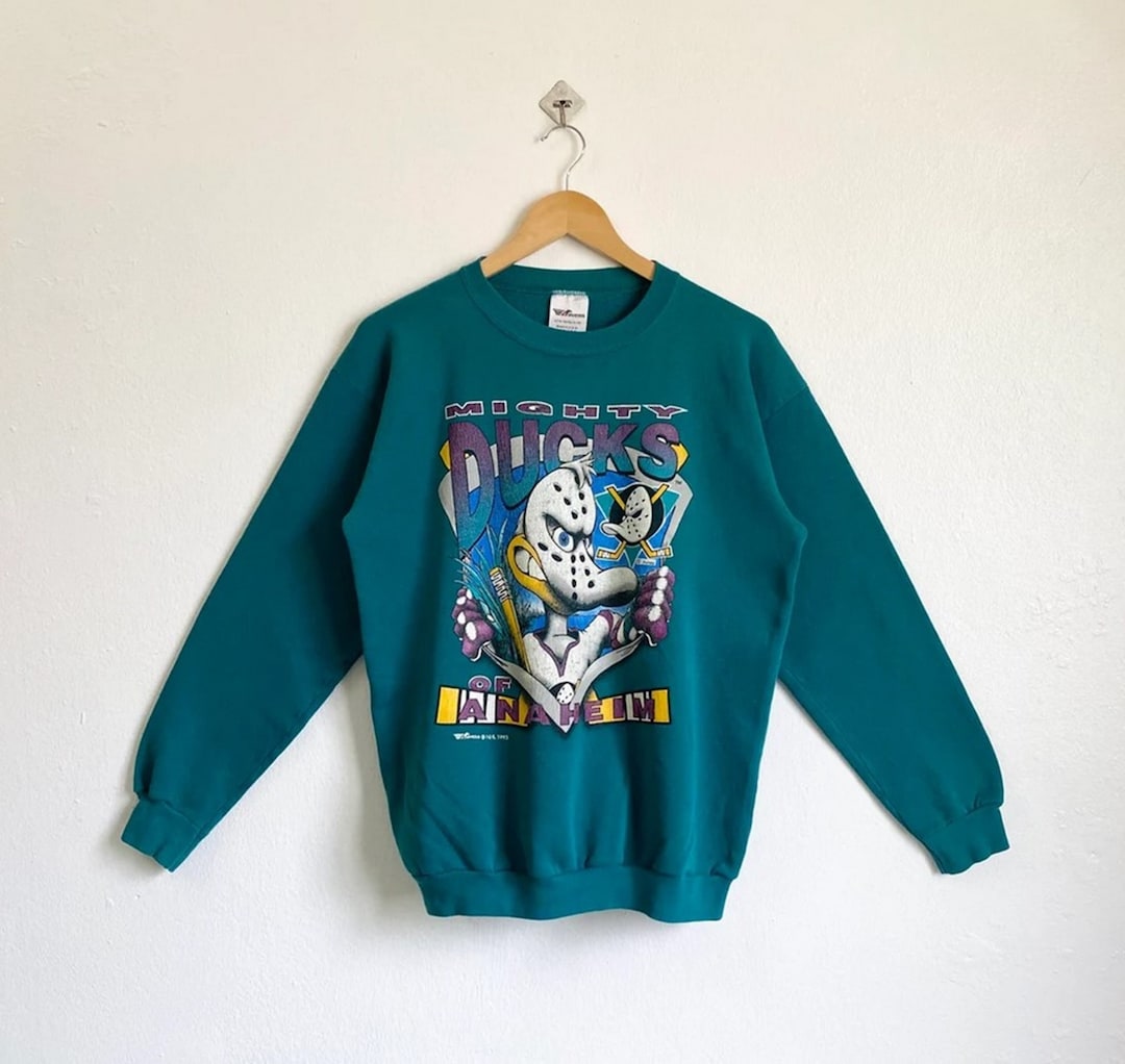Vintage 90s Anaheim Mighty Ducks Crewneck Sweatshirt, Mighty Ducks ...