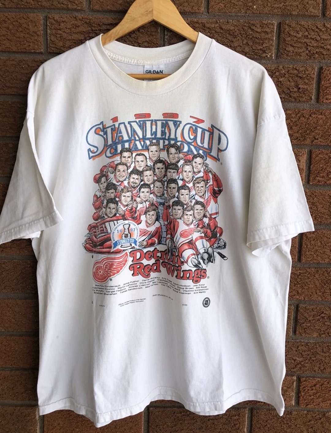 Vintage Detroit Red Wings ‘97 Stanley Cup Champions T-shirt, Detroit Red Wings Sweater, Hockey ...