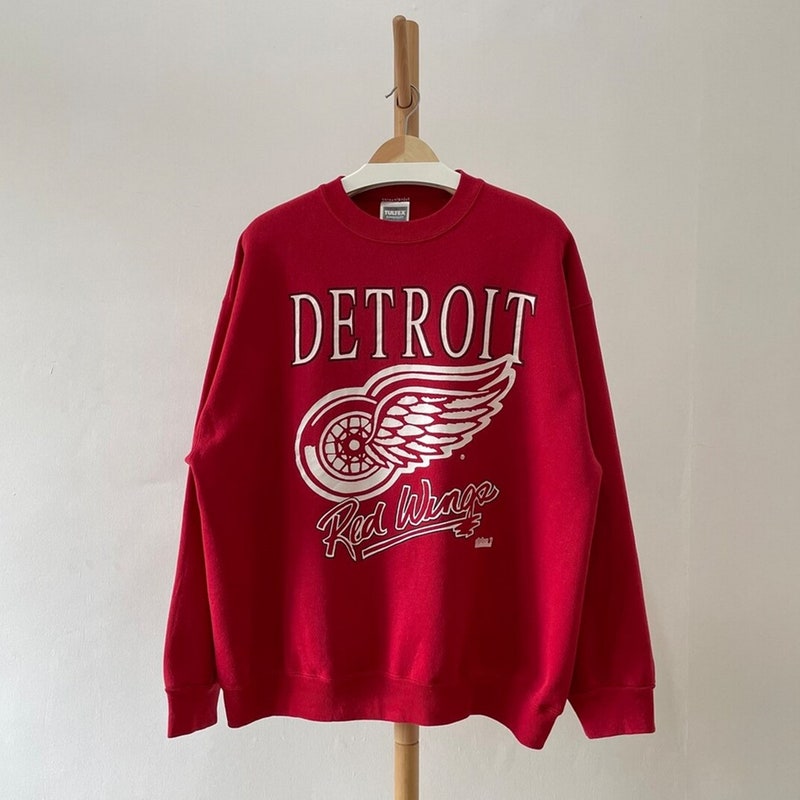 Red Wings Crewneck Retro - Etsy