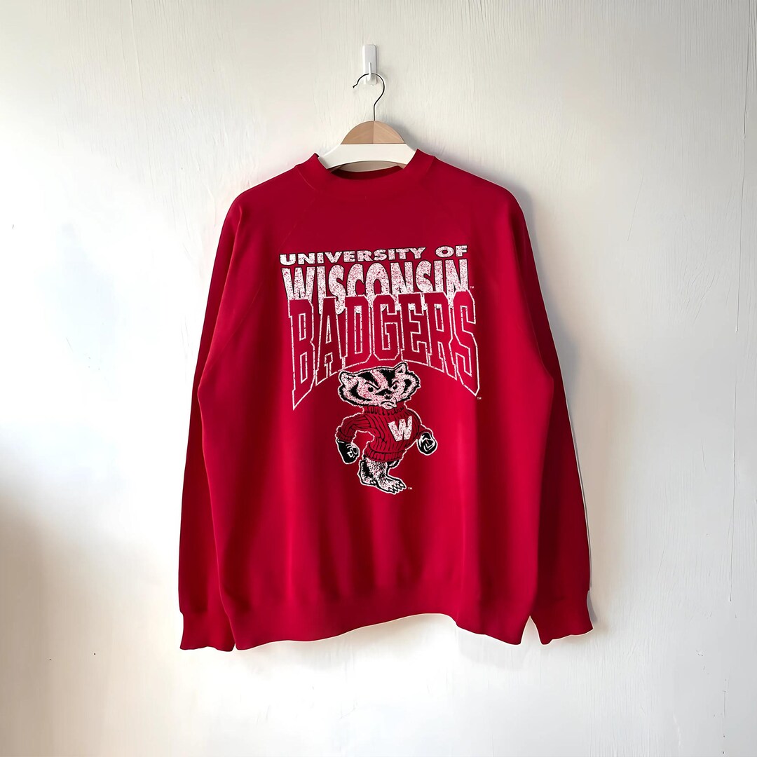 Vintage 90s University Wisconsin Sweatshirt, Wisconsin Crewneck ...