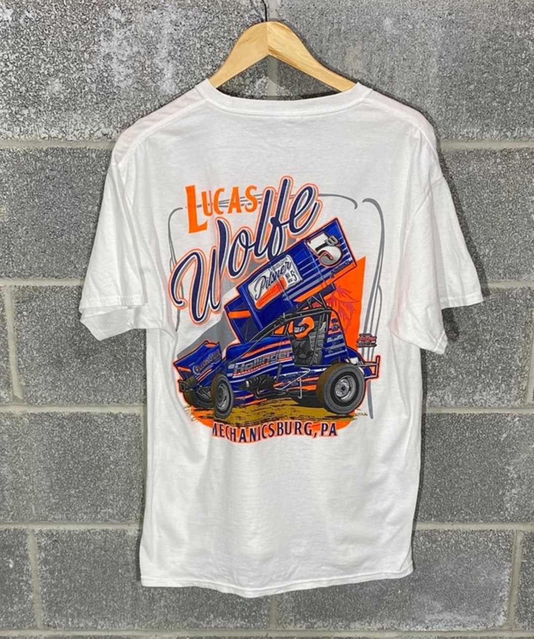 Vintage Lucas Wolfe Sprint Car Dirt Track Racing T-shirt, Lucas Wolfe ...