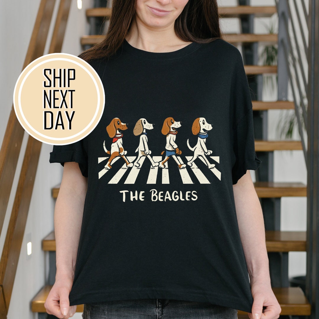 Vintage Beagles Abbey Road Parody T-shirt Dog Lover's Beatles Tribute ...