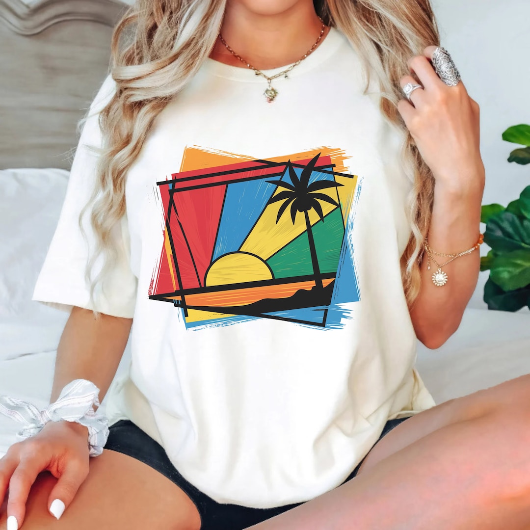 Retro Sunset Rays Wavy Shirt, Sun Shirt, Retro Sunshine Shirt, Sun Rays ...
