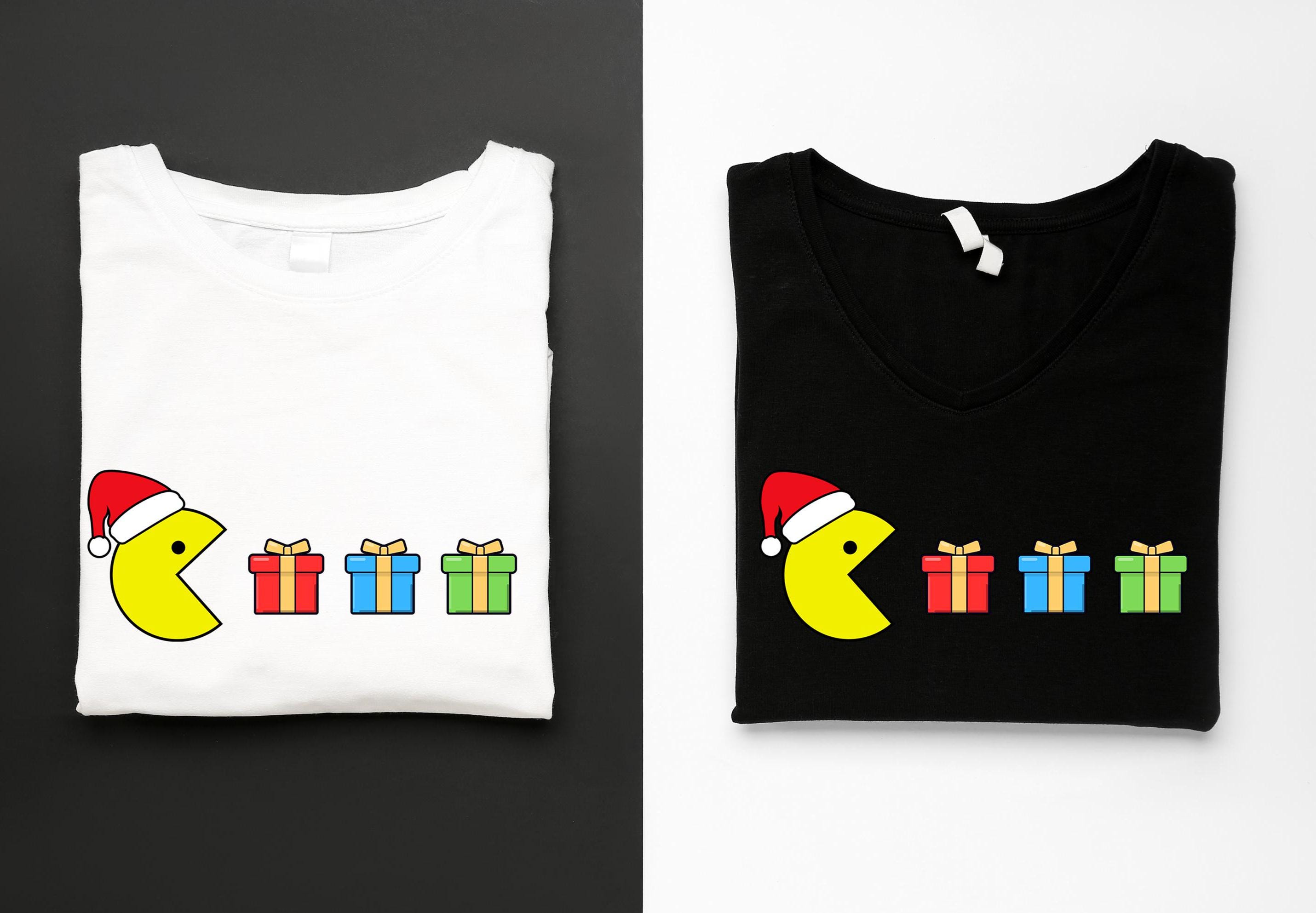 Santa Pac Man Shirt, Pac Man Shirt, 90s Games Santa Shirt, Pac Man ...