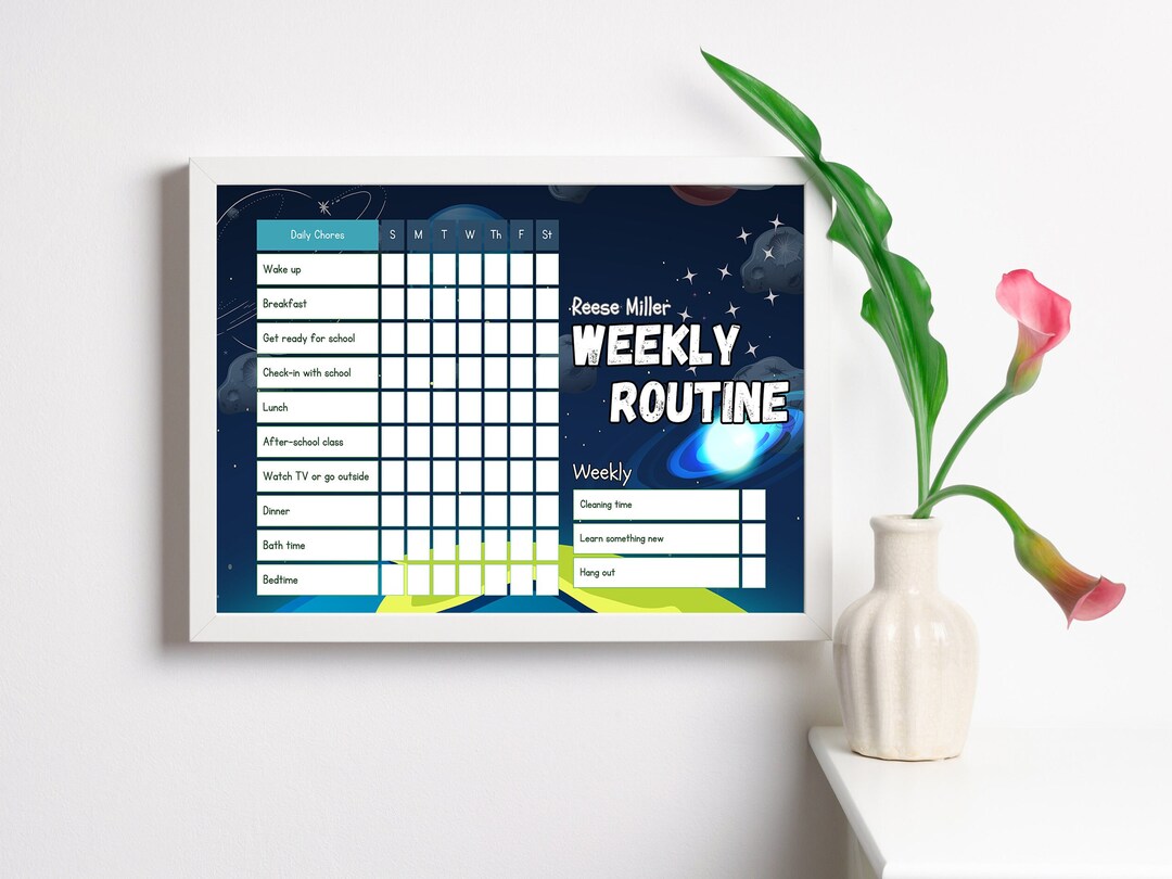 Editable Weekly Checklist Acrylic Cover, Printable, Weekly Planner ...