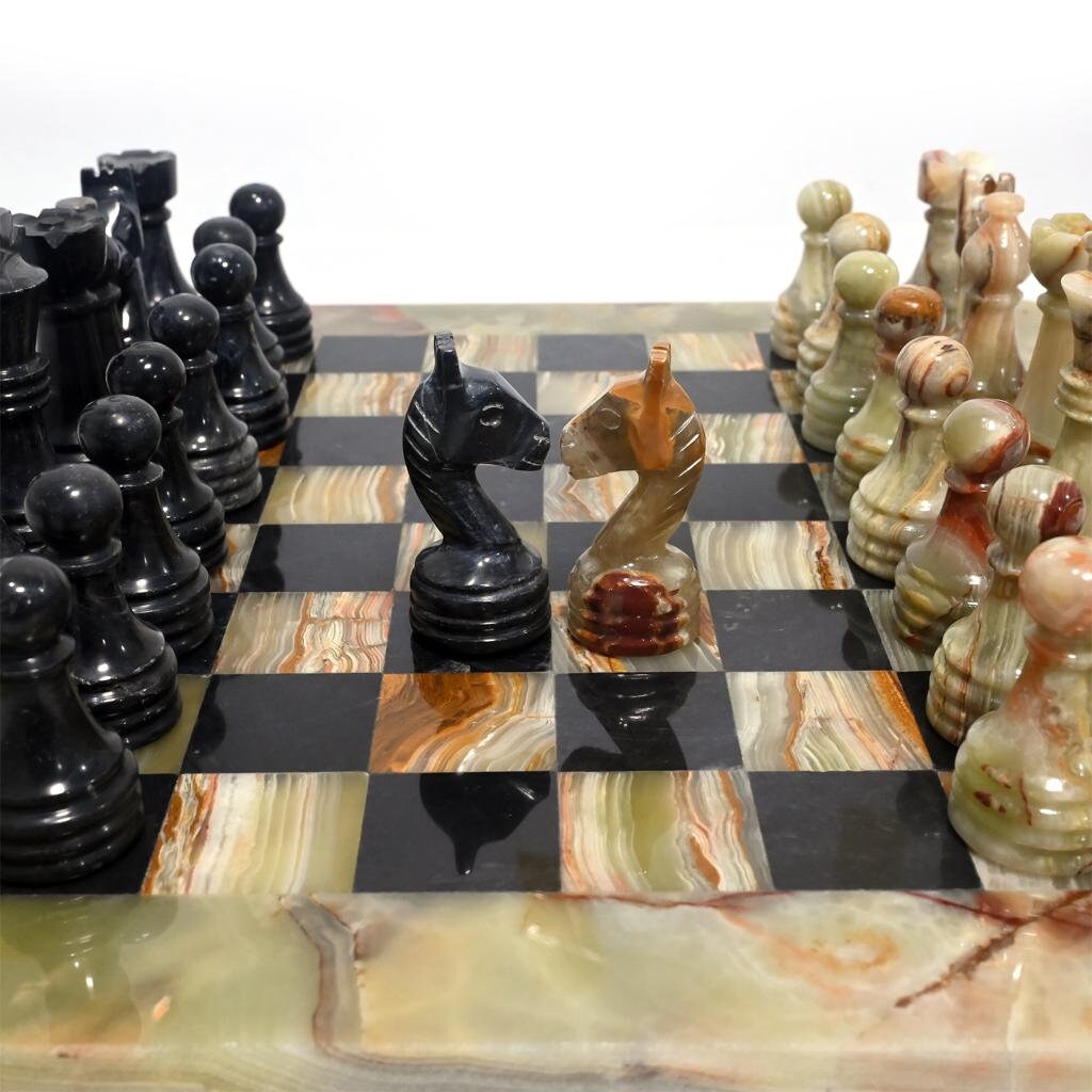 Marble Chess Set Vintage Chess Set Handmade 40cm X 40cm - Etsy