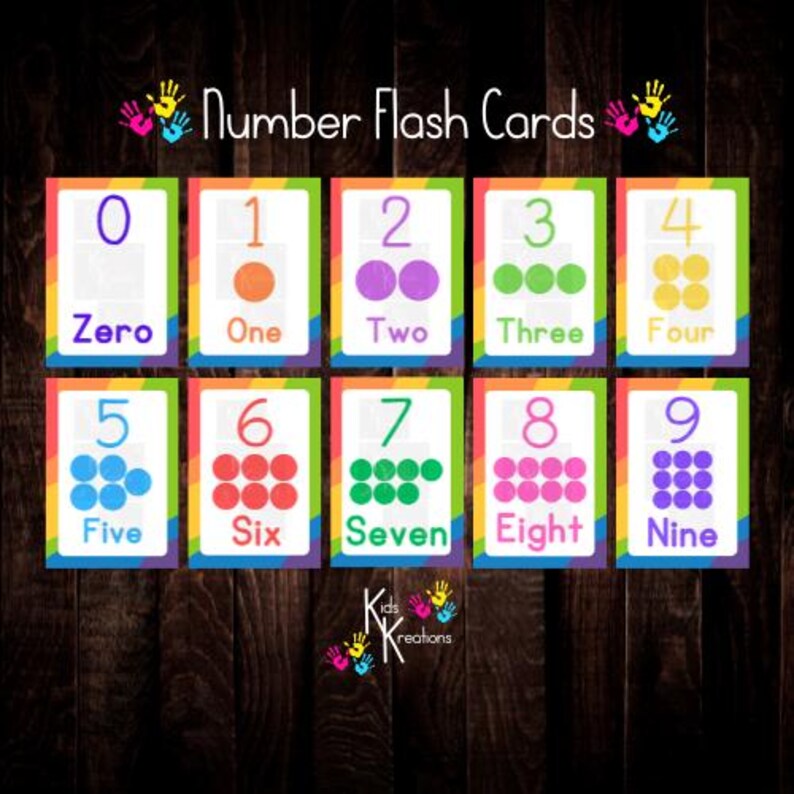 Number Flashcards - Early Years - Digital Downloads - Print From Home ...