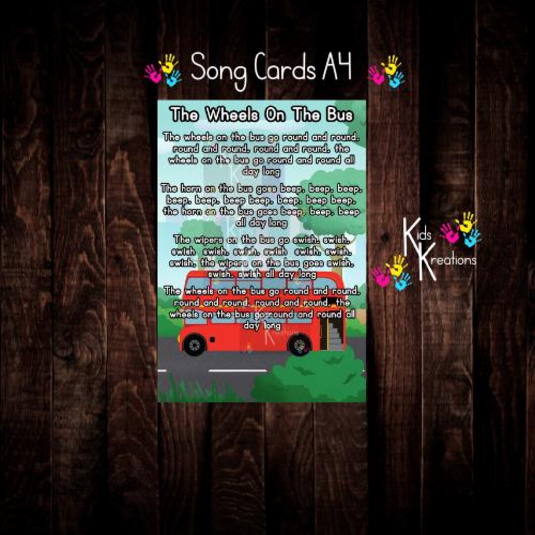 Song Props Early Years - Digital Download - Nursery Rhyme - Poster - A4 ...