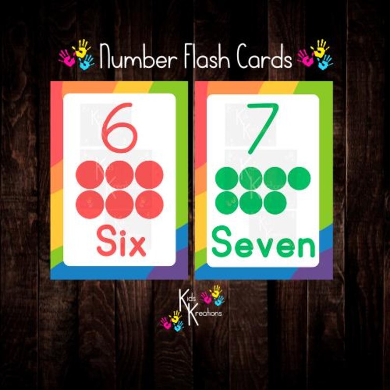 Number Flashcards - Early Years - Digital Downloads - Print From Home ...