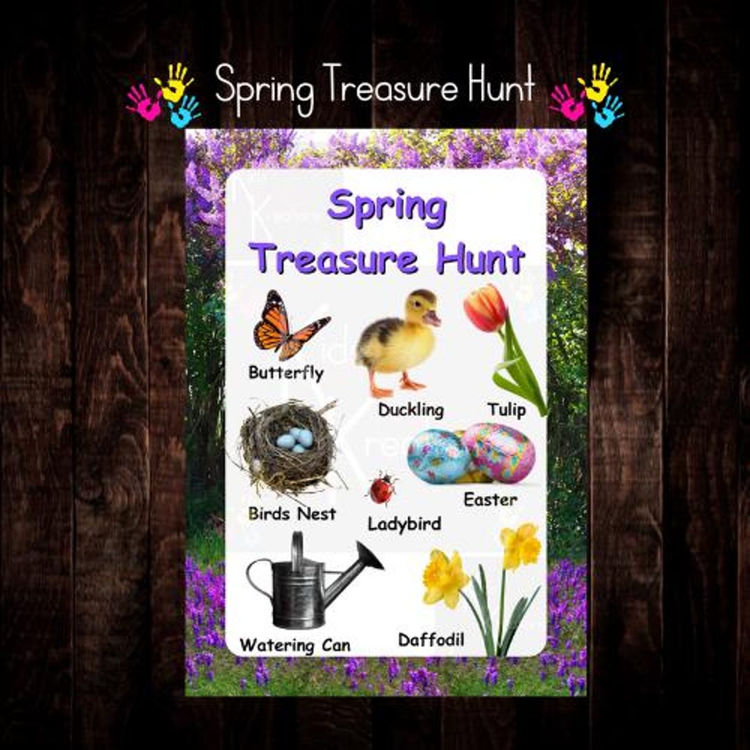 Spring Treasure Hunt - Printable - Early Years- Preschool - Print From ...