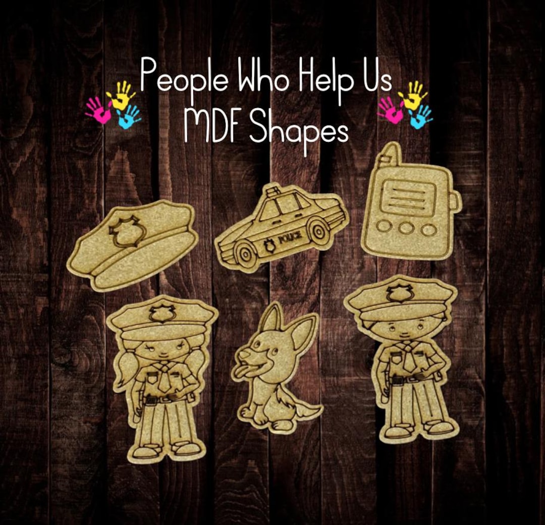 People Who Help Us - Police - Tuff Tray Fillers - Early Years - Mdf ...
