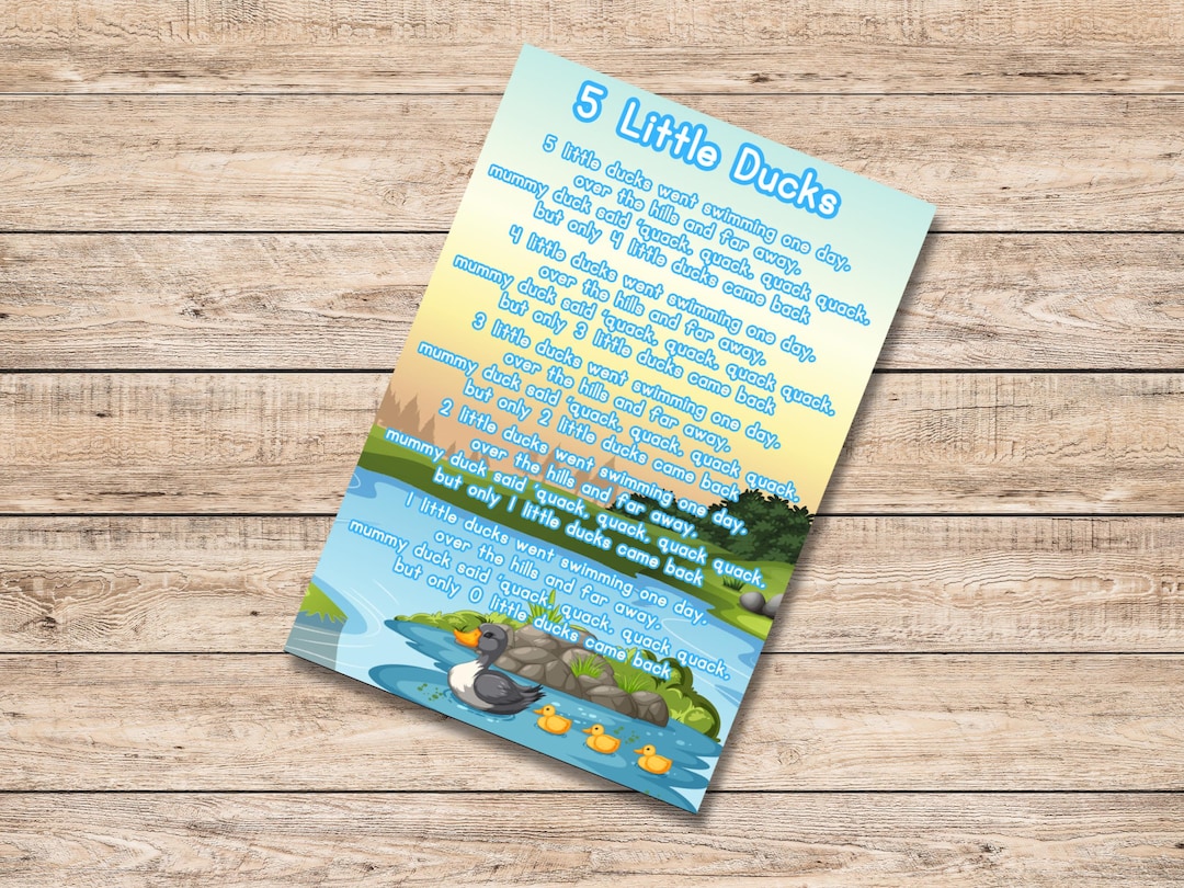 Nursery Rhyme Poster - A4 - Printable - Digital Download - Early Years ...