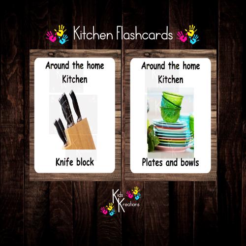 Kitchen Flash Cards, Digital Download, Flashcards, , Early Years ...