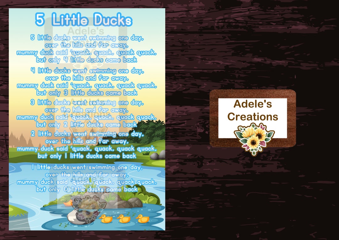 Nursery Rhyme Poster A4 Printable Digital Download Early Years EYFS ...