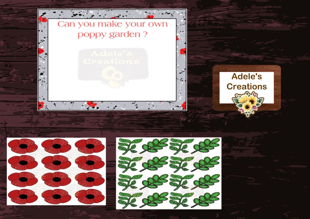 Stick and Cut Poppy Day Craft - Etsy