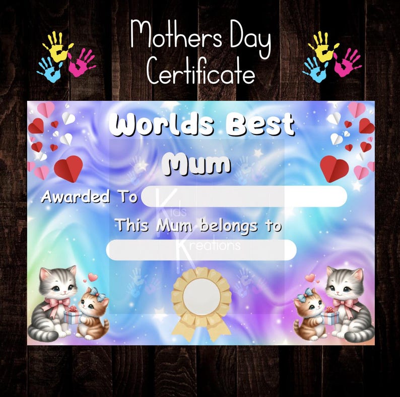 Mothers Day Certificate - Printable - Early Years - Gift - Present ...