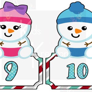 Snowman Number Flashcards - Print From Home - Digital Download - Pdf ...