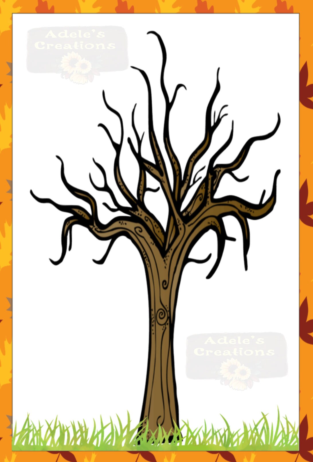 Autumn Tree Activity Sheet, Early Years, Print From Home, Digital ...
