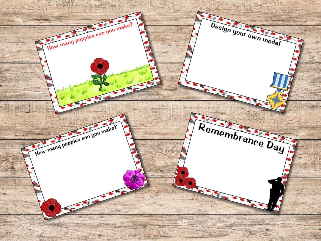 Remembrance Day - Play Dough Mats - Poppy - Early Years - Preschool ...