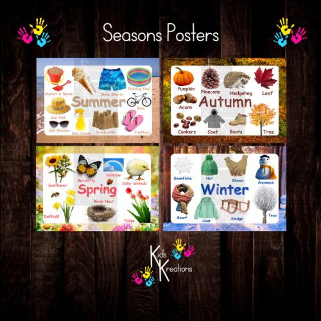 Seasons - Print From Home - Early Years - Posters - Teaching - Digital ...