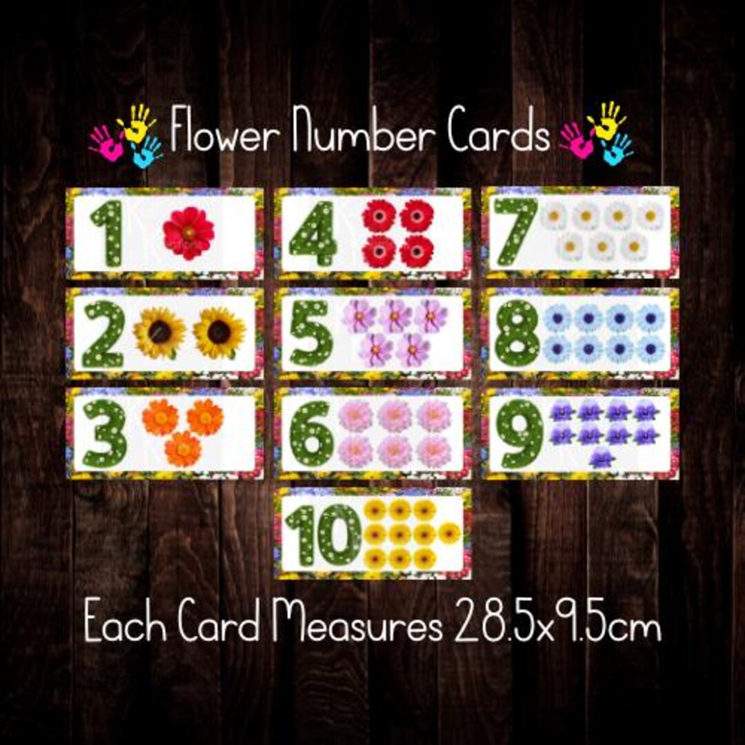 Number Cards - Flower Numbers - Early Years - Preschool - Digital ...