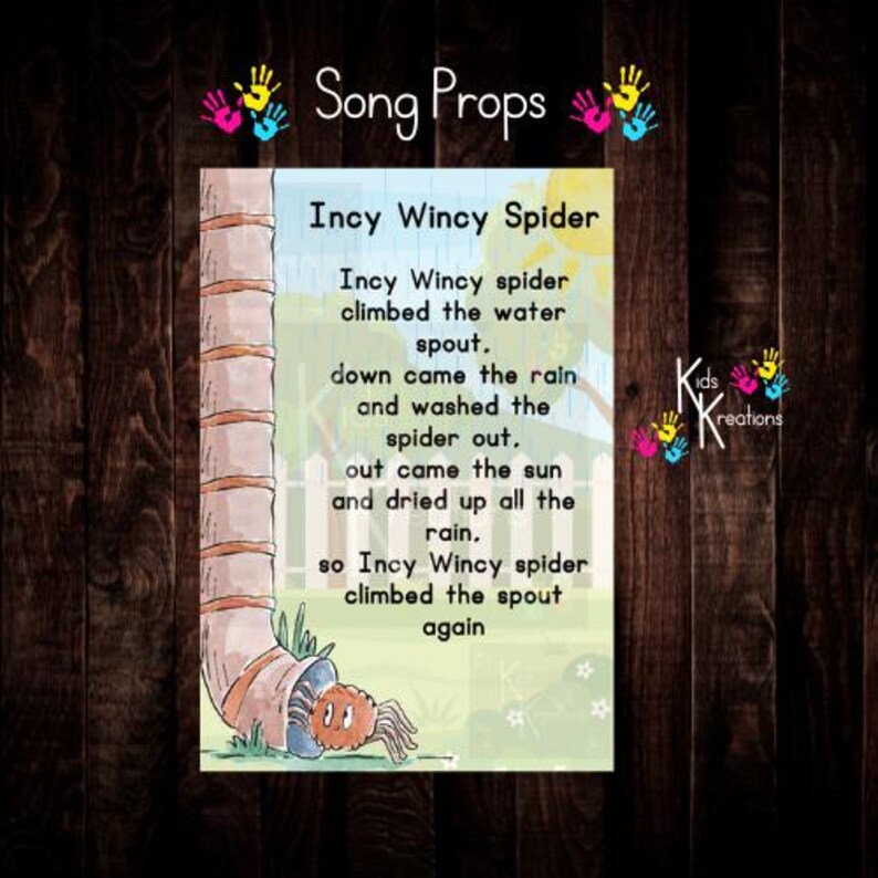 Nursery Rhyme - Digital Download - Song Props - Early Years - Poster ...
