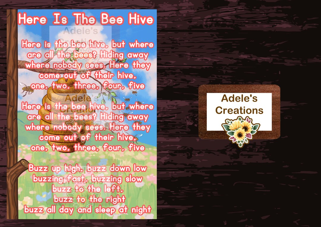 Nursery Rhyme Poster Digital Download A4 Printable Early Years Song ...