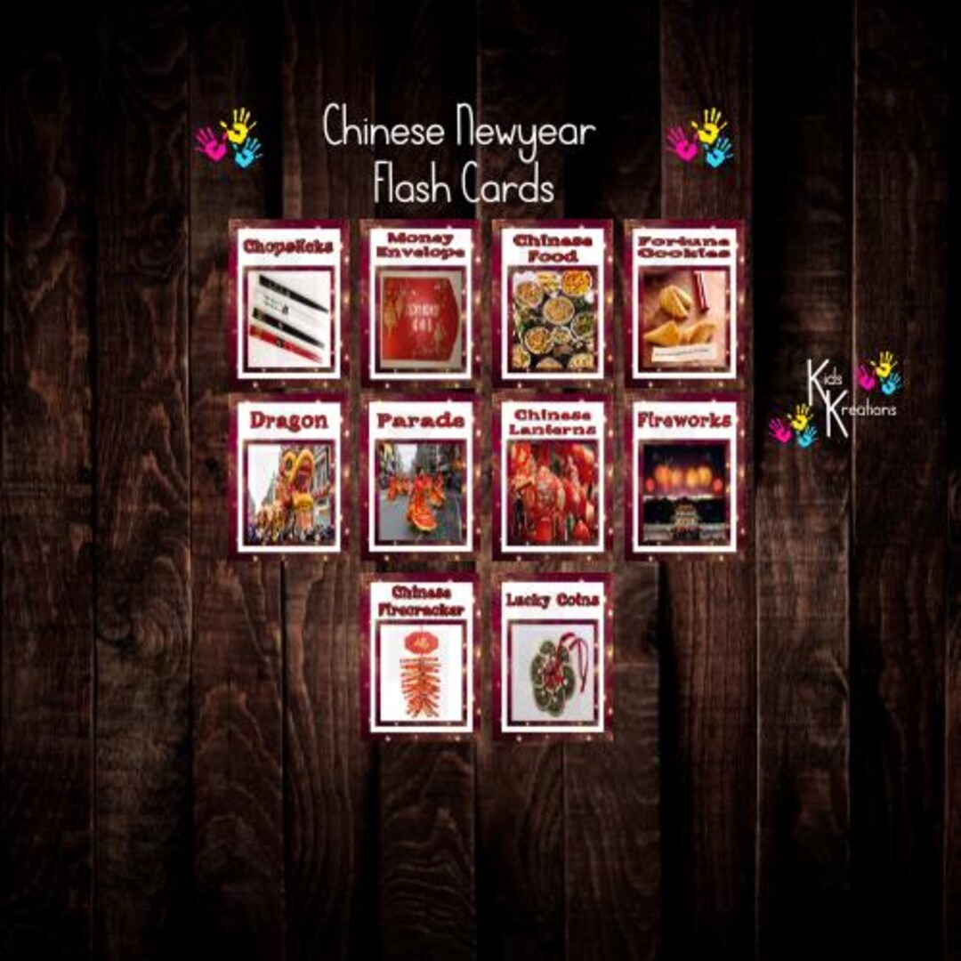 Chinese New Year - Flash Cards - Digital Download - Print From Home ...
