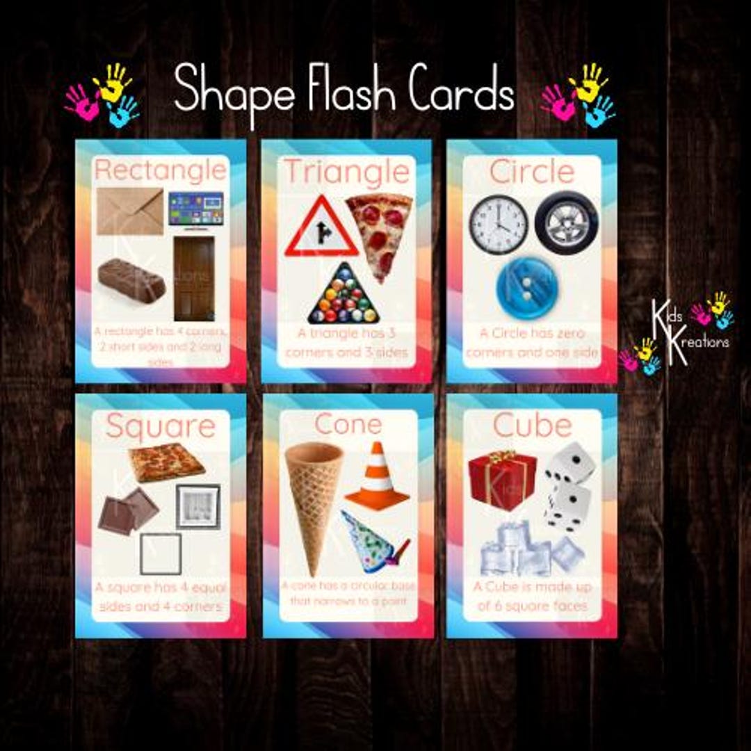 Shape Flashcards - Digital Download - Print From Home - Early Years ...