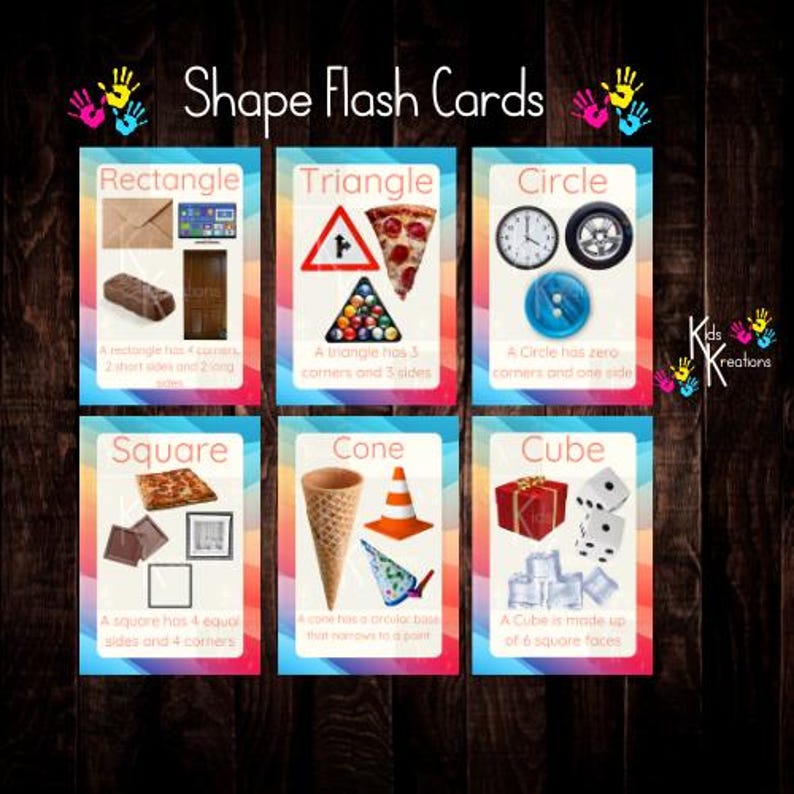 Shape Flashcards - Digital Download - Print From Home - Early Years ...