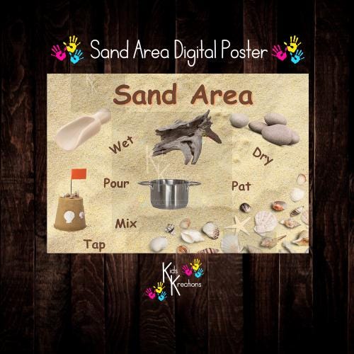 Printable - Digital Download - Early Years - Poster - Beach - Sand Area ...
