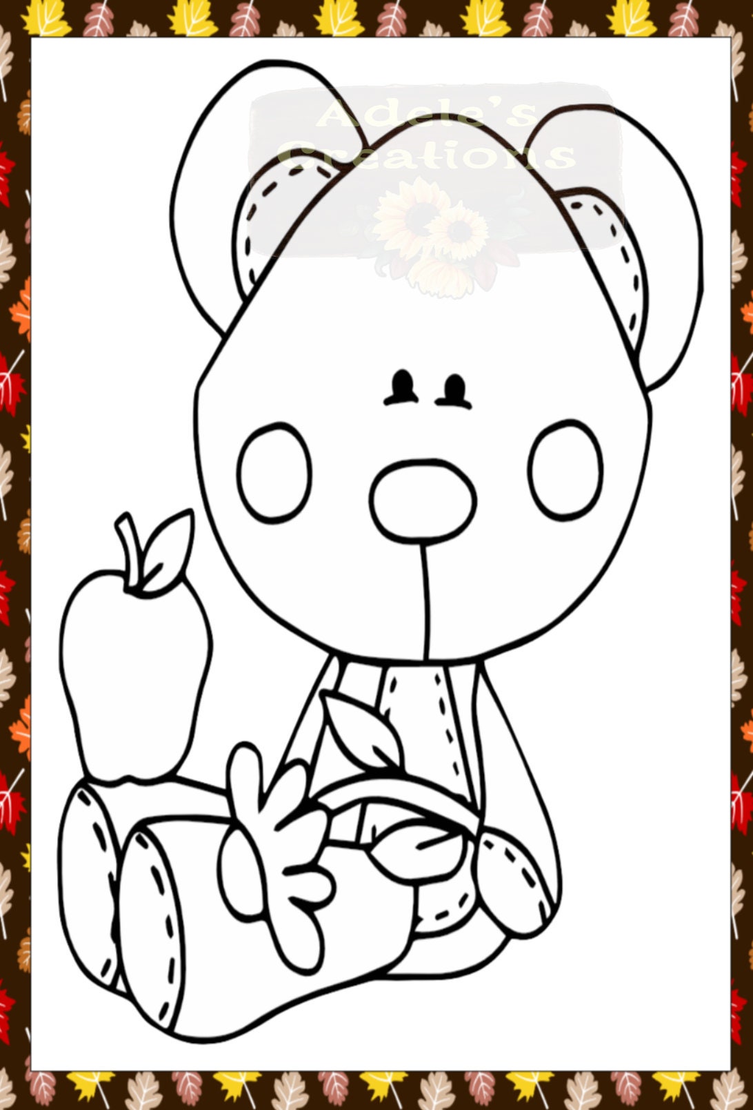 Autumn Colouring Sheets, Digital Download, Pdf, Print From Home - Etsy