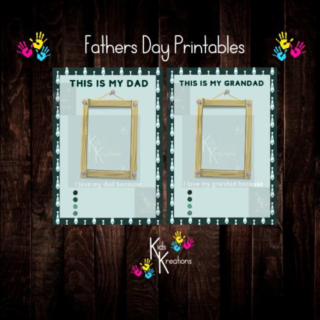 Fathers Day - Digital Template - Printable - Early Years - Poster - Dad ...
