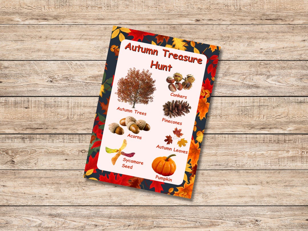 Autumn Treasure Hunt - Printable - Digital Download - Early Years ...
