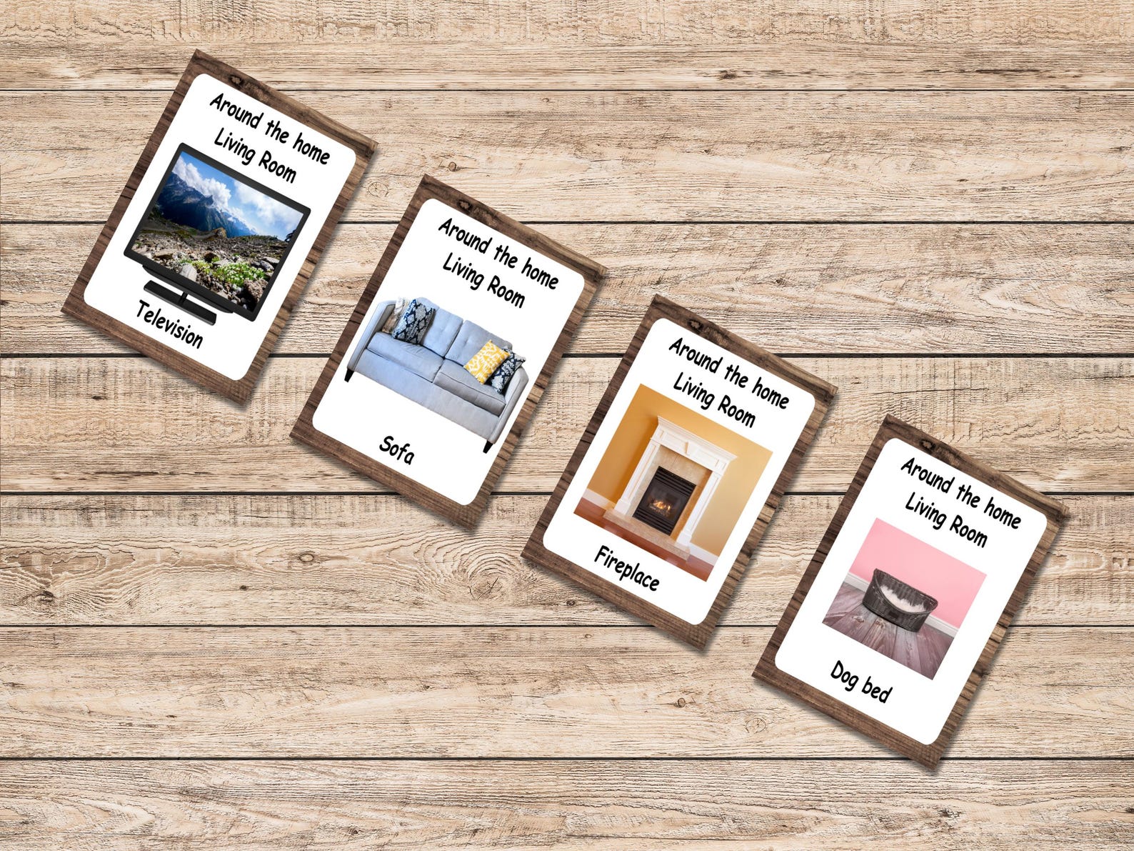 Living Room Flash Cards, Digital Download, Flashcards, , Early Years ...