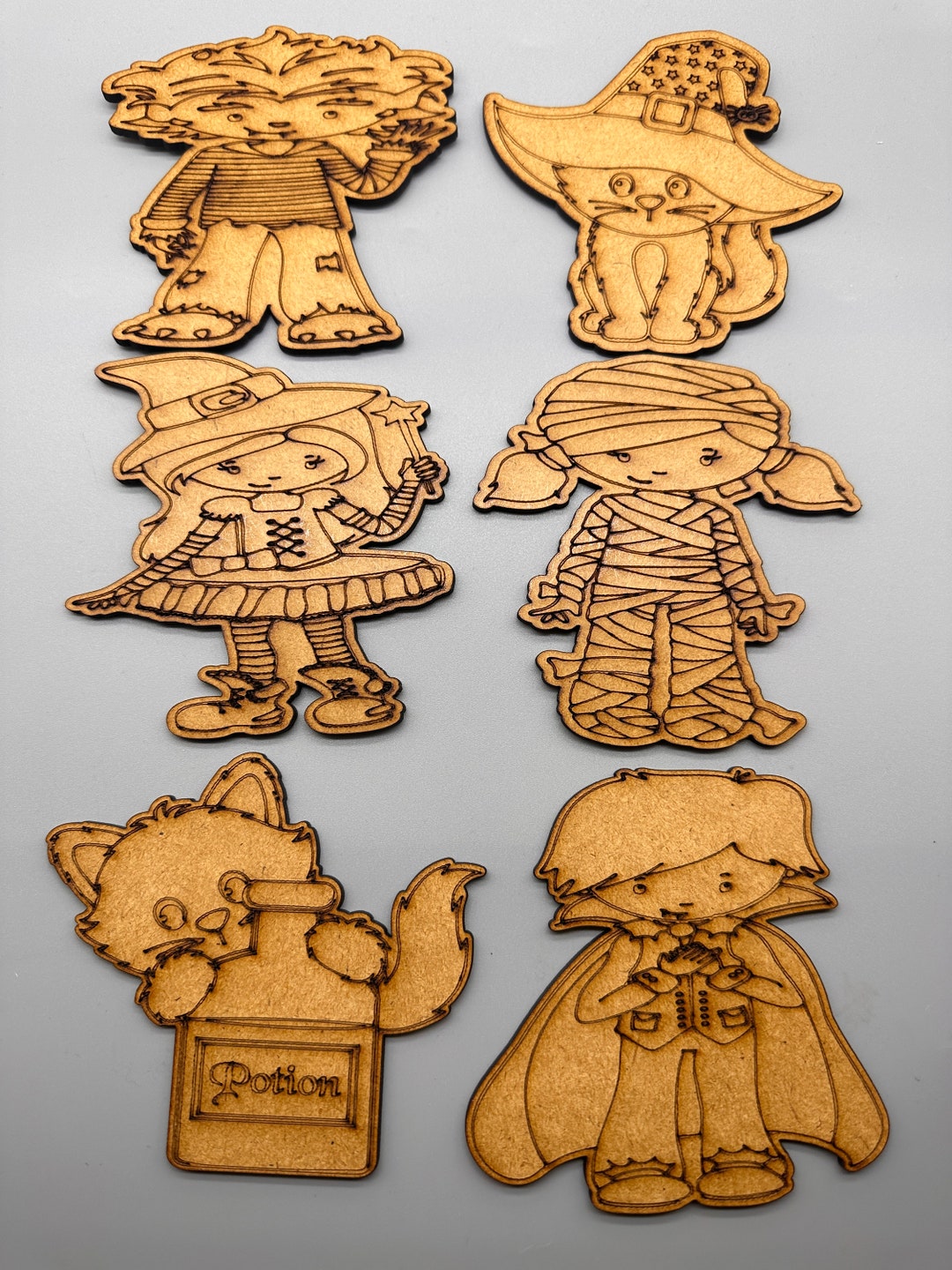 Halloween Shapes Mdf Paint Your Own Tuff Tray Props - Etsy