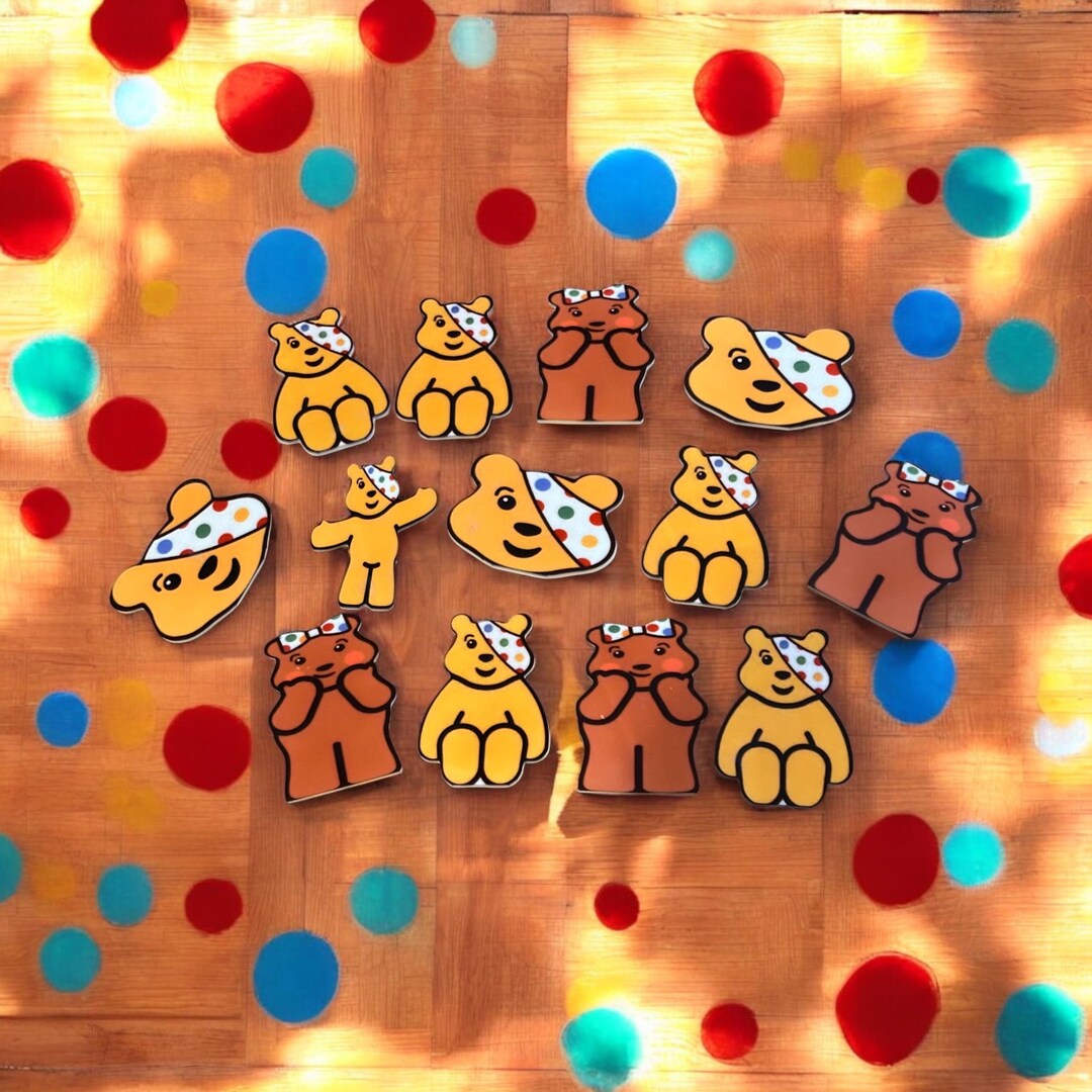 Children in Need Pudsey Design Your Own Crafts Blanks Early Years Mdf ...