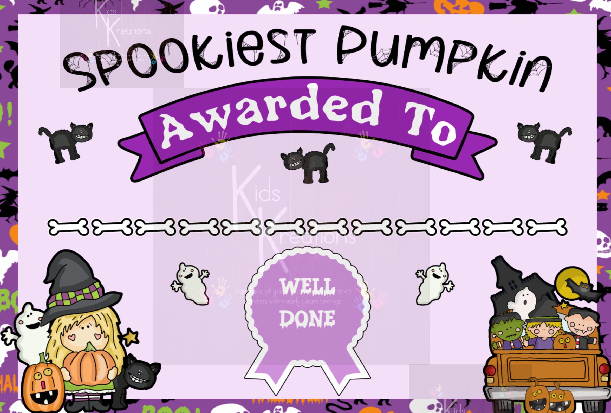 Halloween - Certificates- Best Dressed - Kids Party - Early Years ...